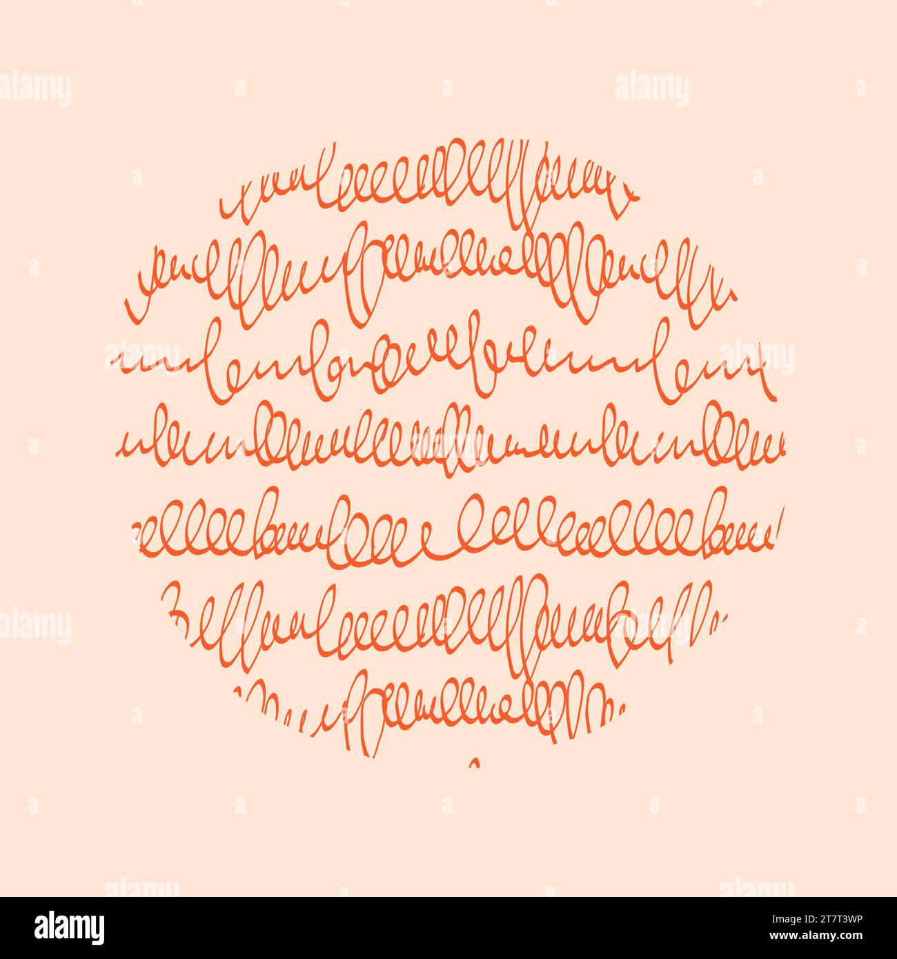 Colorful squiggles doodle seamless pattern. Creative minimalist style ...