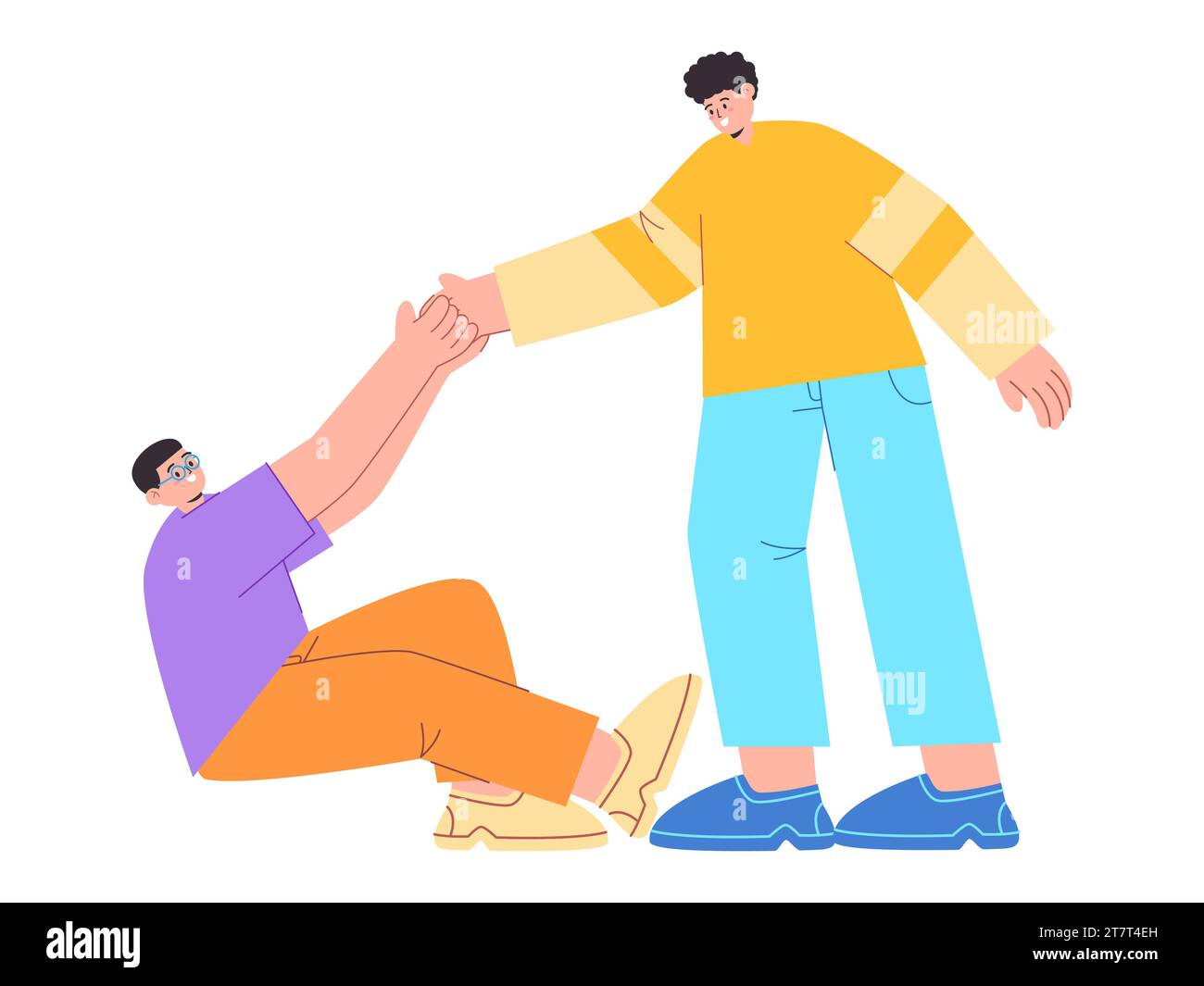 Friendship between two young women Stock Vector Images - Alamy