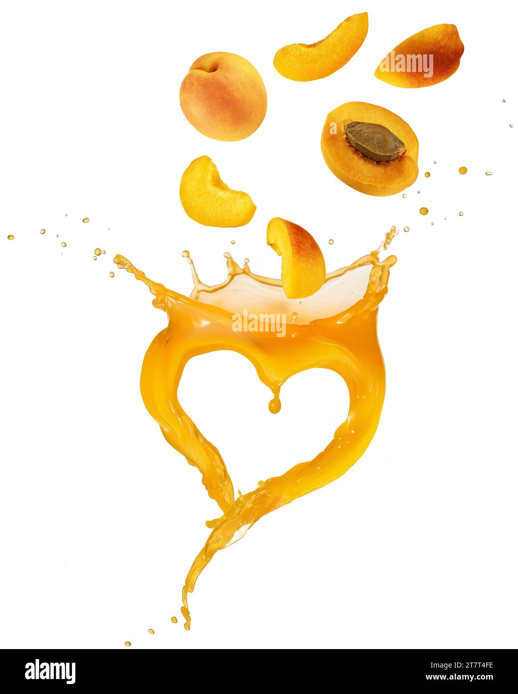 Orange juice heart shape splash hi-res stock photography and images - Alamy