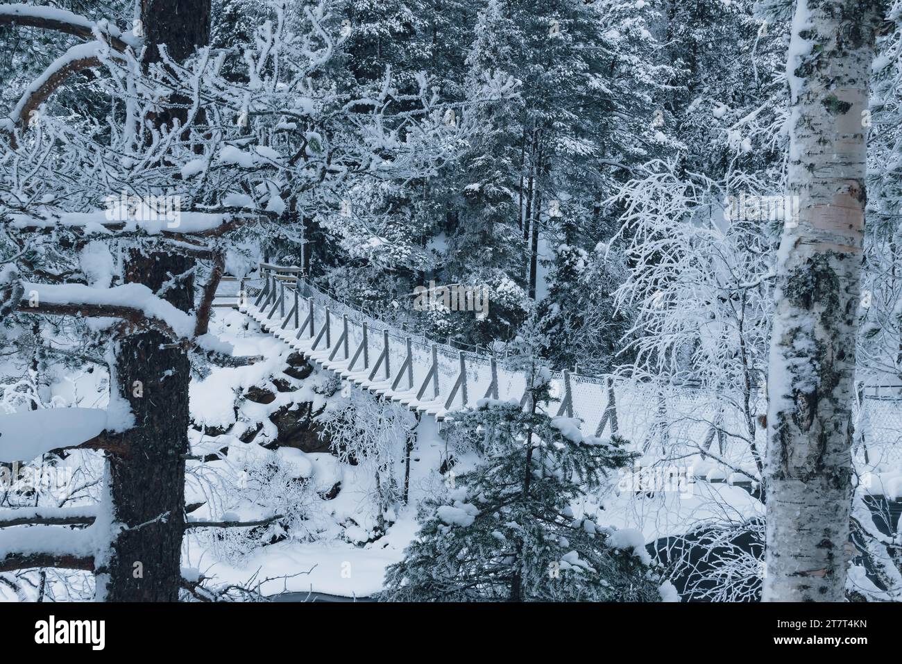 Covered suspension bridge hi-res stock photography and images - Alamy