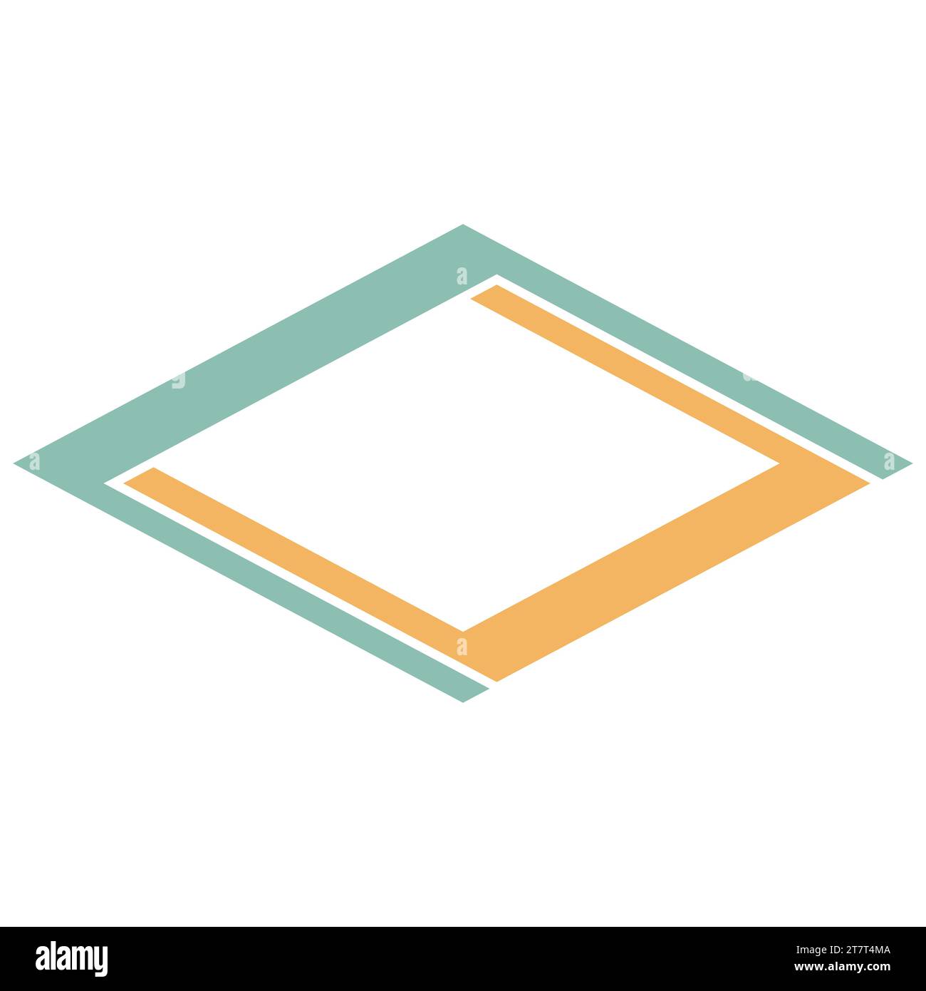 Perspective rhombus logo, diamond double logo, flat icon Stock Vector ...