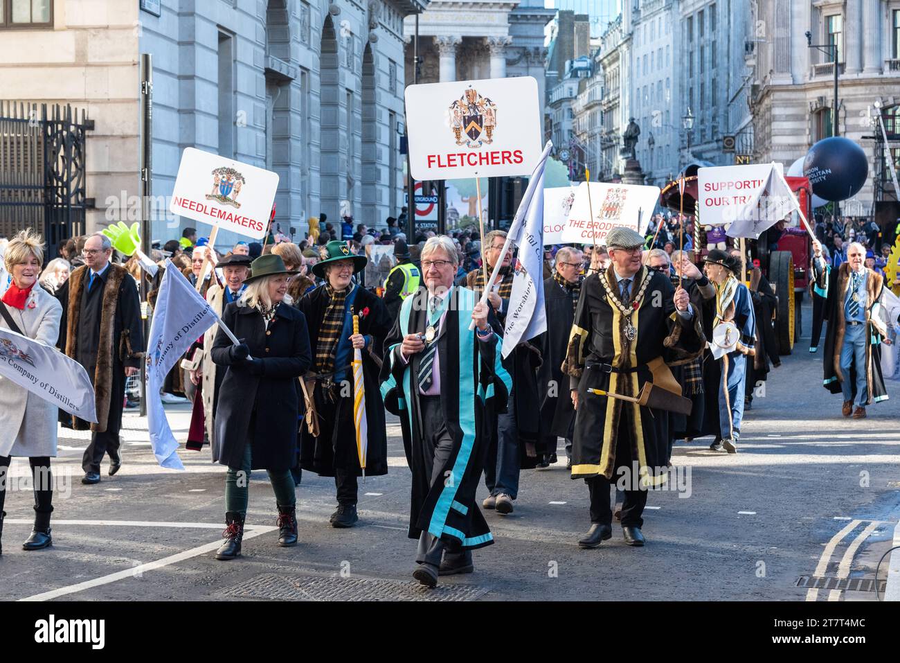 Senior Livery Companies group at the Lord Mayor's Show procession 2023 ...