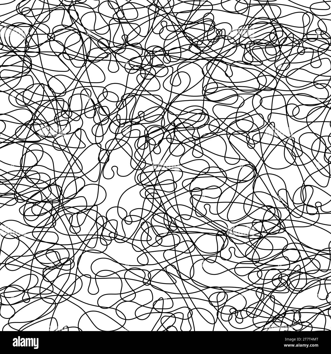 Blot doodle background wavy curve lines, cartoon doodle background ...