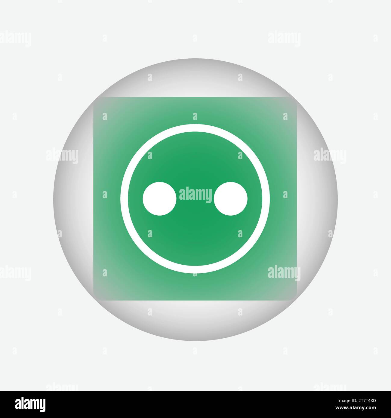 Green power socket button on white background Stock Vector Image & Art ...