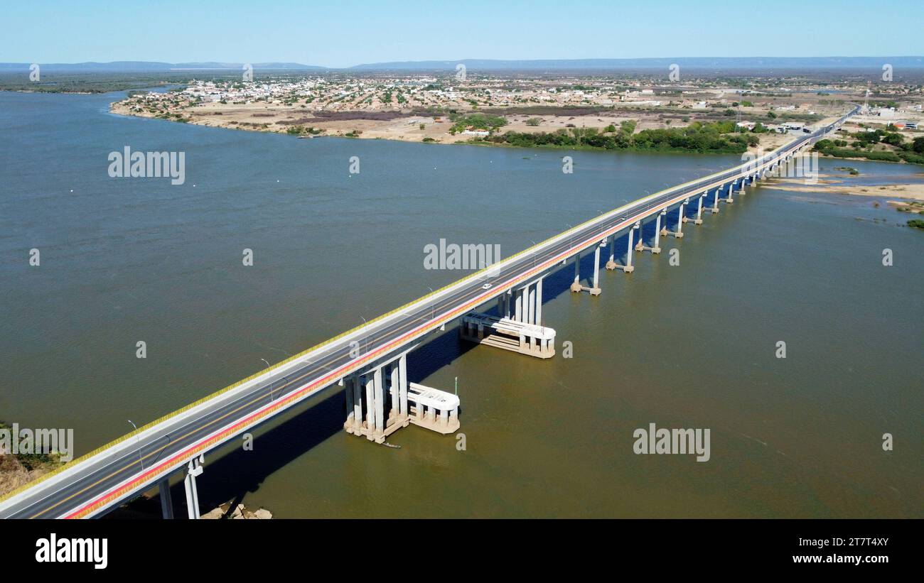 bean Bridge in Bahia barra, bahia, brazil - october 1, 2023: aerial ...