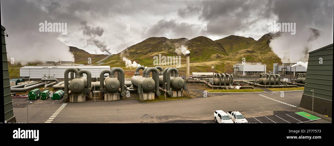 Hellisheidi Geothermal Power Plant, Hengill, Iceland Stock Photo - Alamy