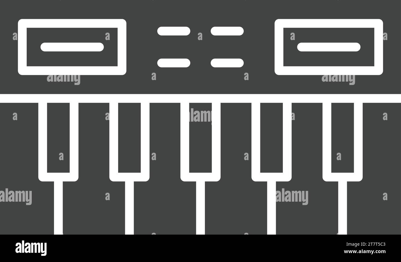 Piano Keyboard icon vector image Stock Vector Image & Art - Alamy