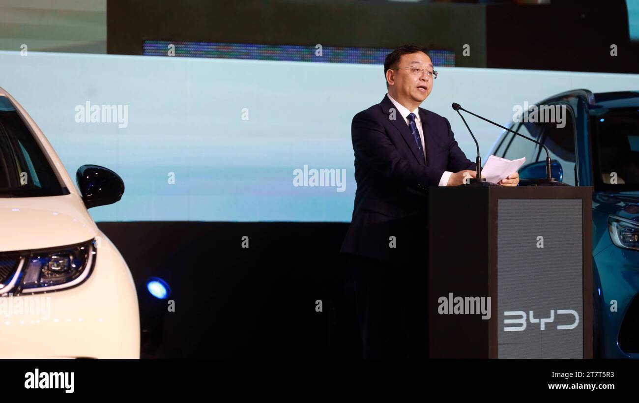 Wang Chuanfu, founder and CEO of BYD camacari, bahia, brazil - october ...