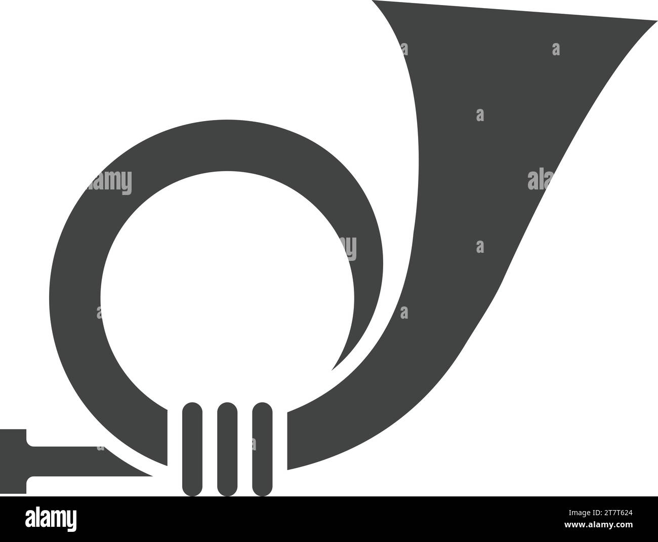 Postal horn Black and White Stock Photos & Images - Alamy