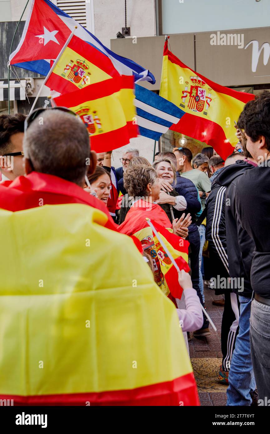 Protest against the Spanish government of Pedro Sanchez Stock Photo - Alamy