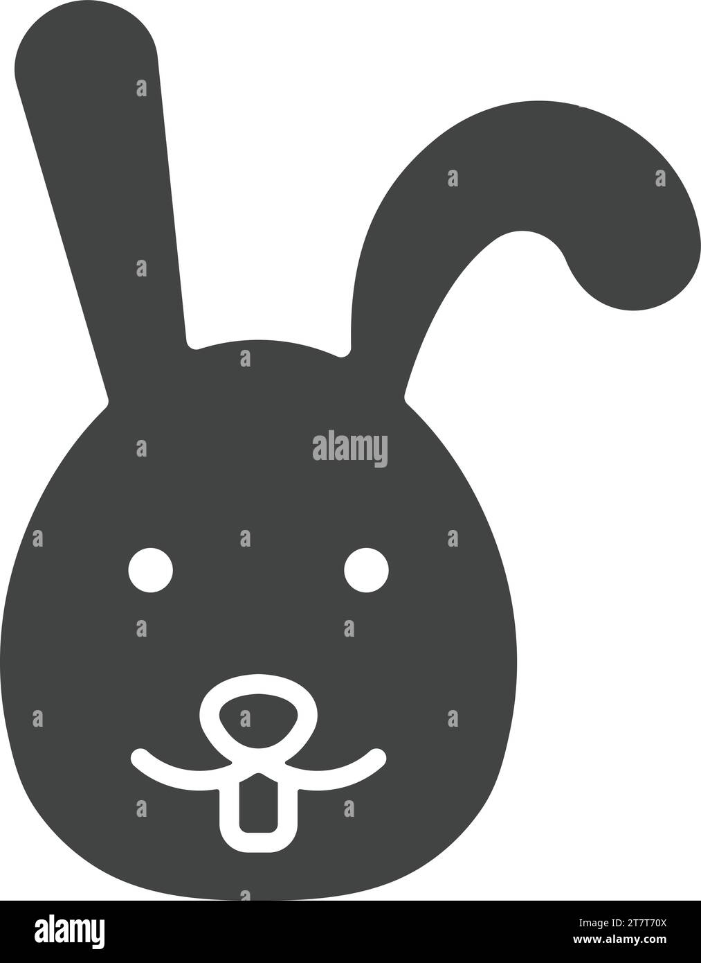 Rabbit Face icon vector image Stock Vector Image & Art - Alamy