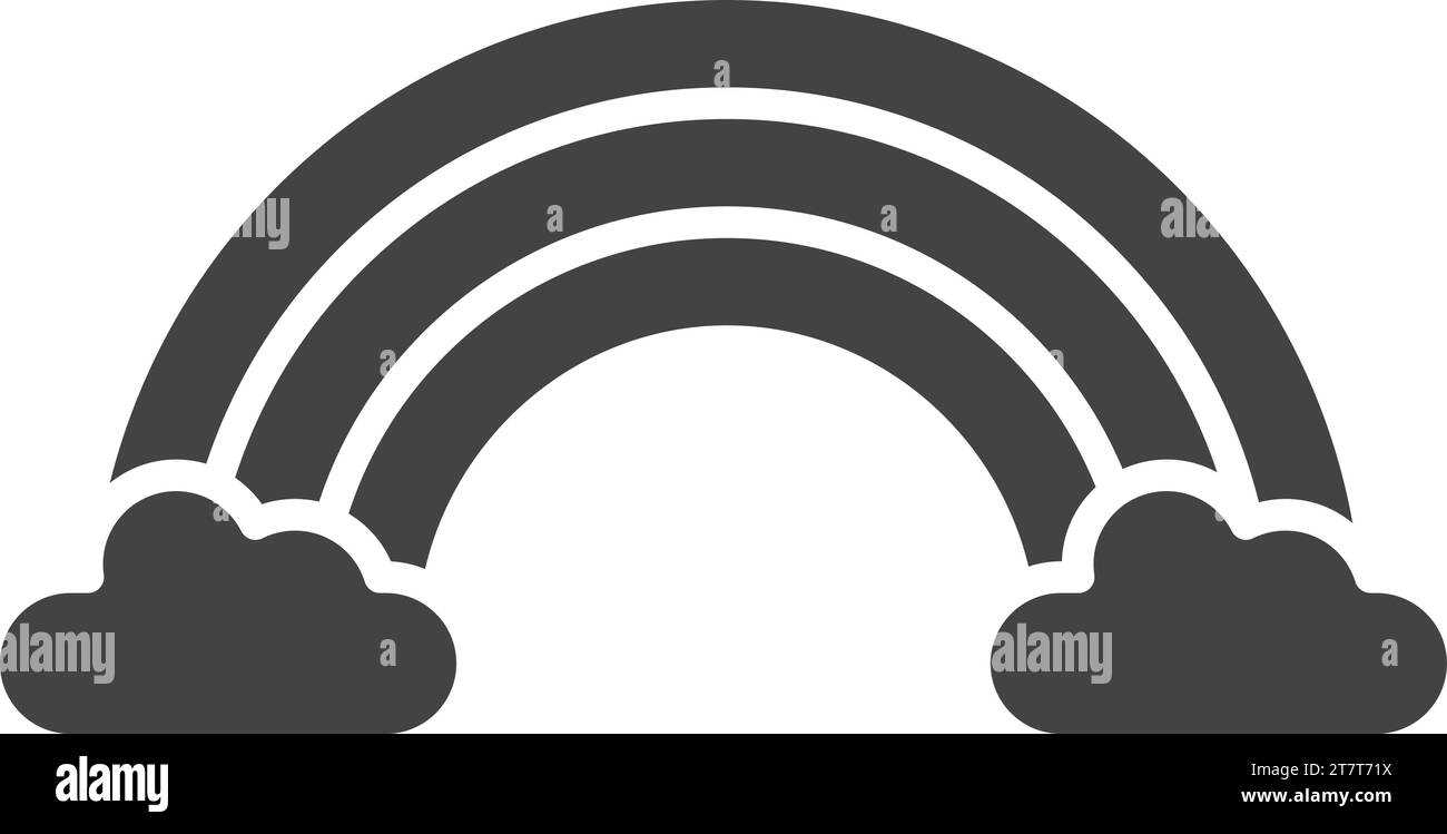 Rainbow arch illustration Black and White Stock Photos & Images - Alamy