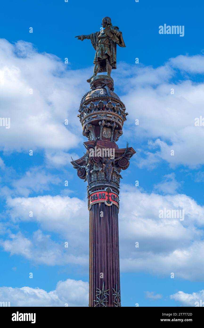 The Columbus Monument, with 60 m (197 ft) tall, at the lower end of La ...