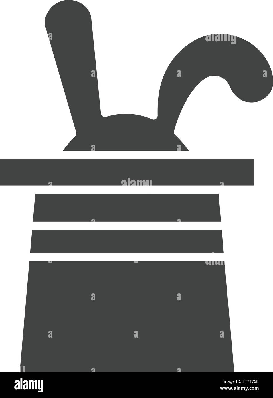 Rabbit and hat Black and White Stock Photos & Images - Alamy