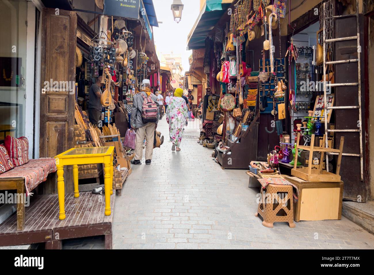 People walking in the old Medina of Fes Stock Photo - Alamy