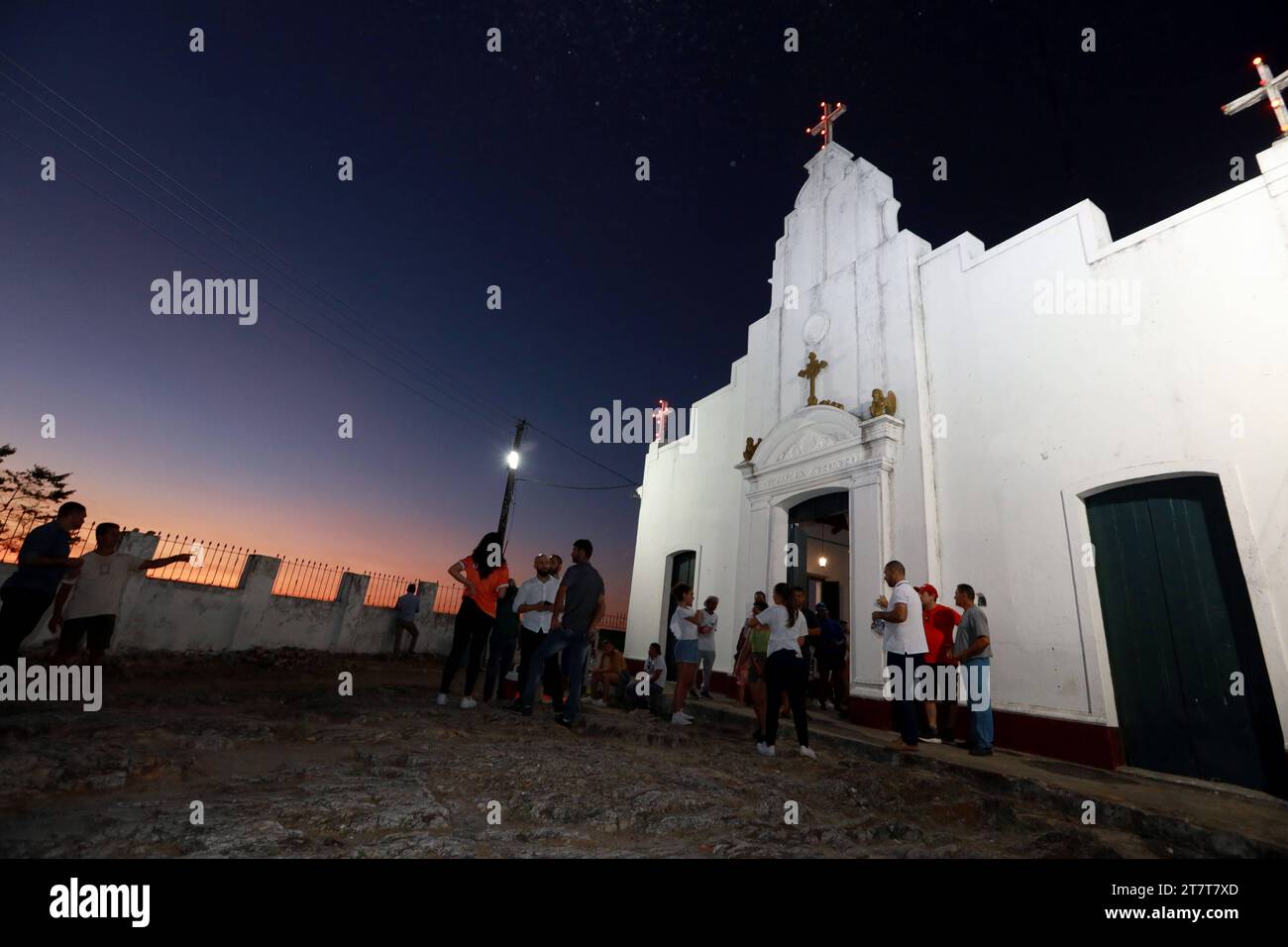 chapel in monte santo monte santo, bahia, brazil - october 30, 2023 ...