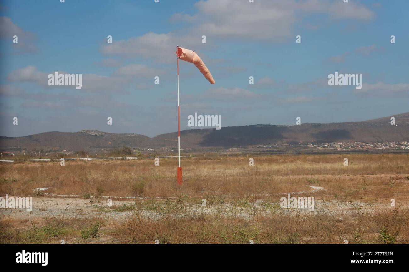 windsock at Bahia airport monte santo, bahia, brazil - october 31, 2023 ...