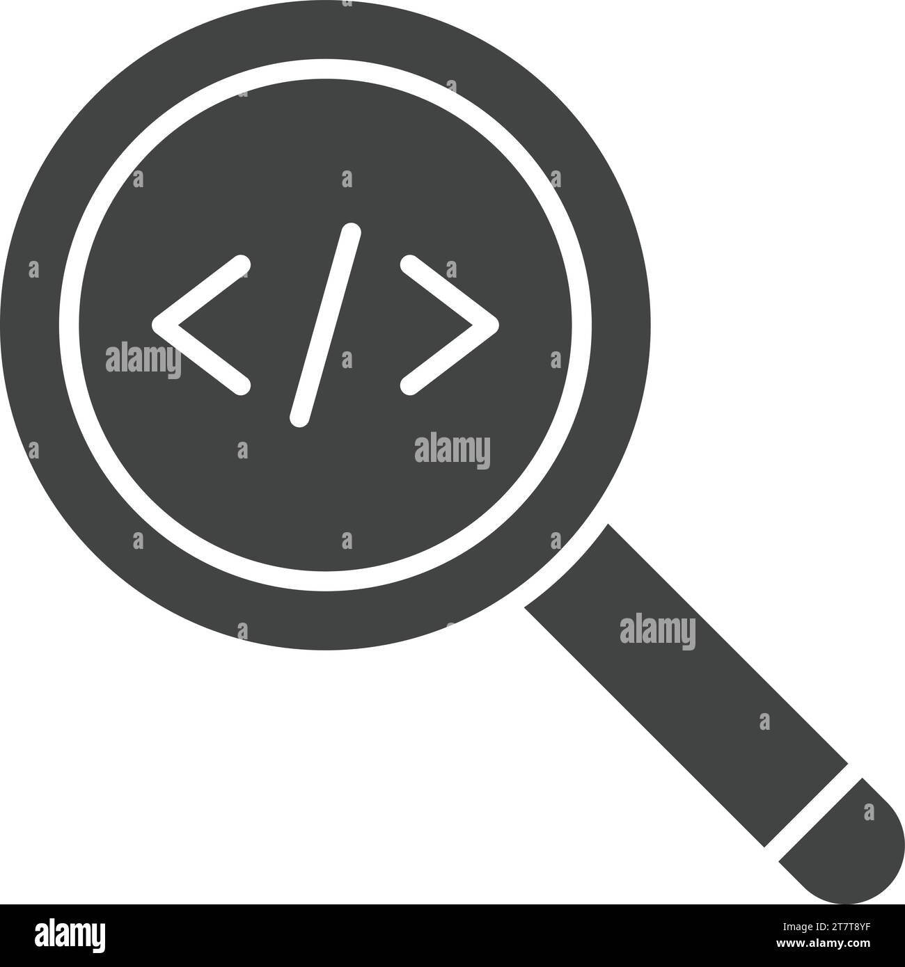 Html programming code icon vector Black and White Stock Photos & Images ...
