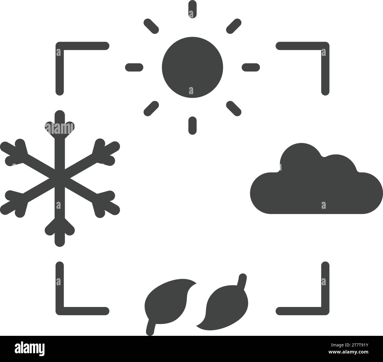 Seasons illustration Black and White Stock Photos & Images - Alamy