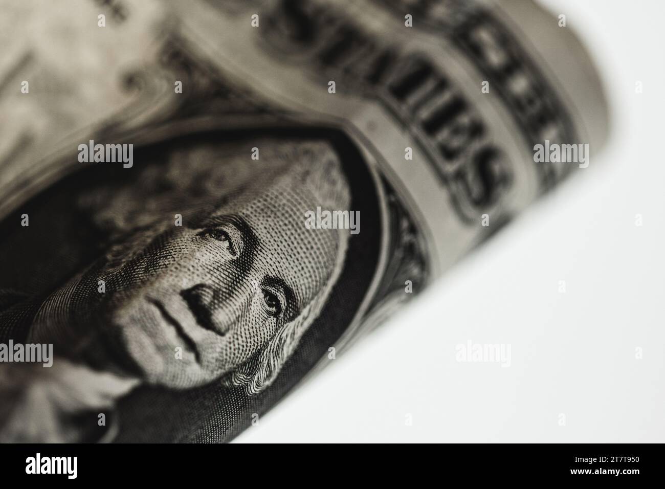 Crumpled worn out one dollar bill. Concept of financial crisis and ...