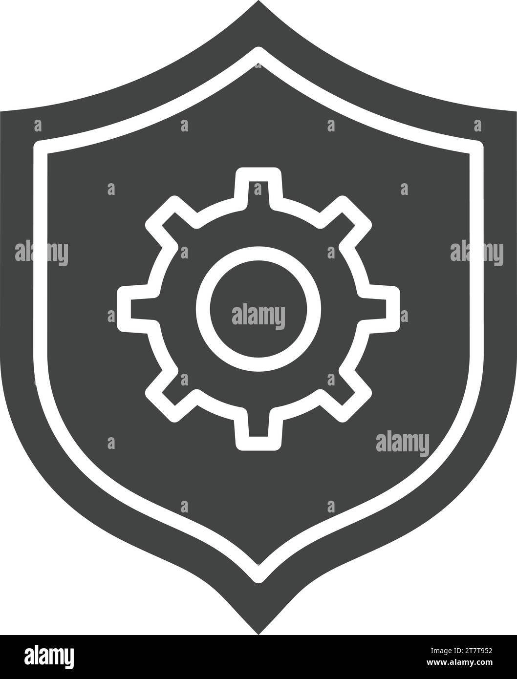 Illustration cloud settings icon Black and White Stock Photos & Images - Alamy