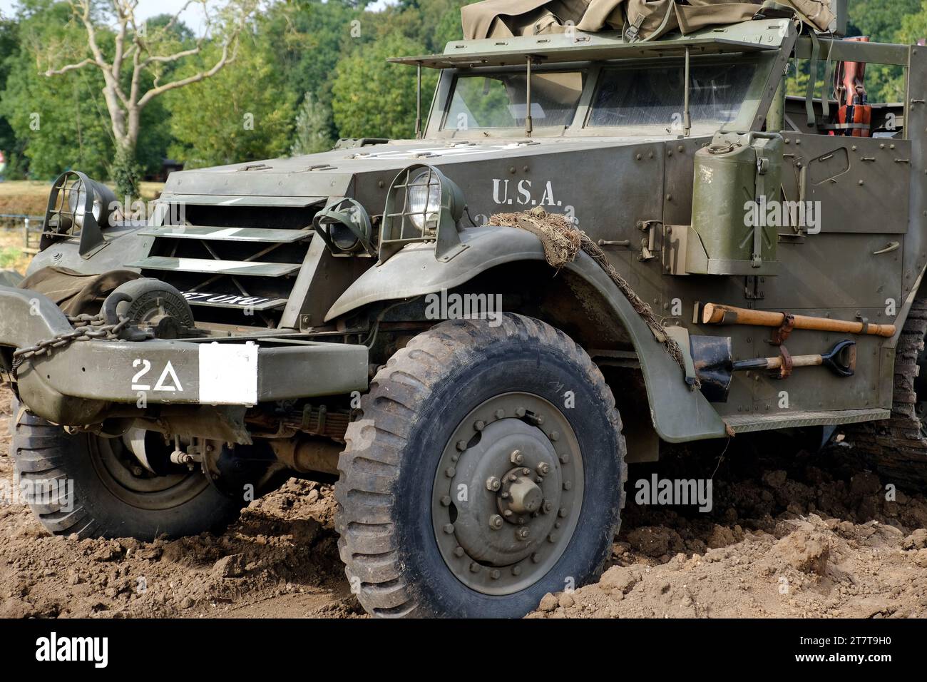American WW2 half track truck Stock Photo - Alamy