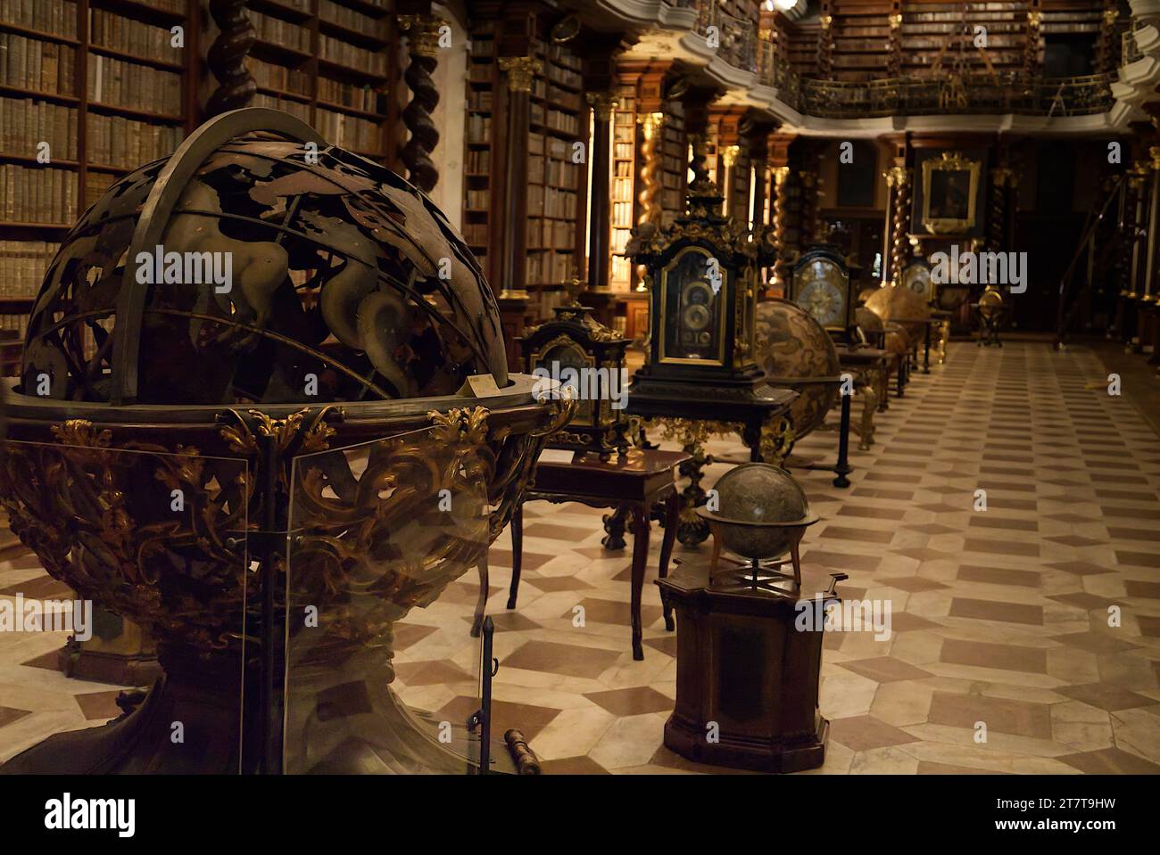 The baroque Klementinum library in Prague Stock Photo - Alamy