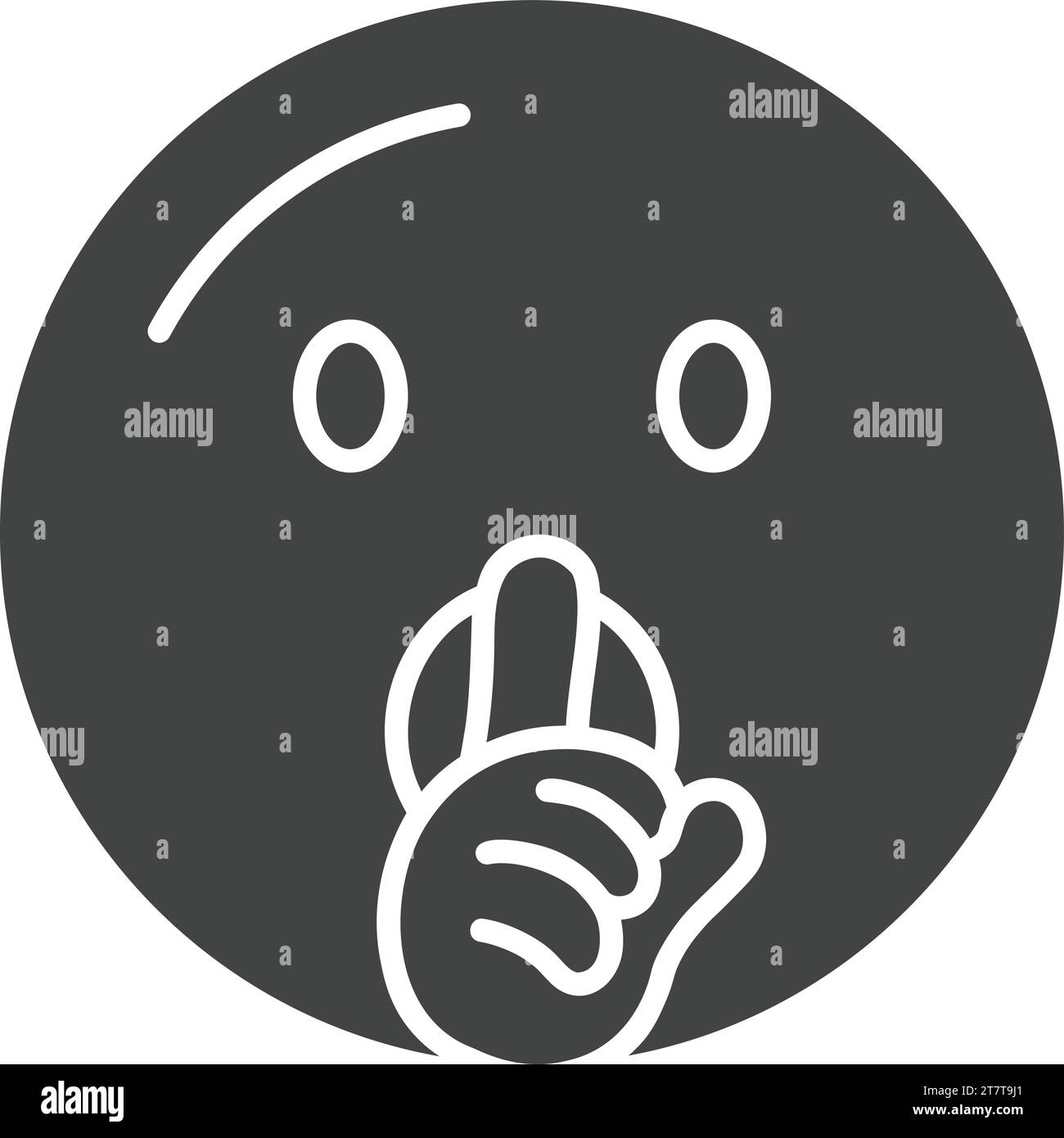 Shushing emoji Stock Vector Images - Alamy