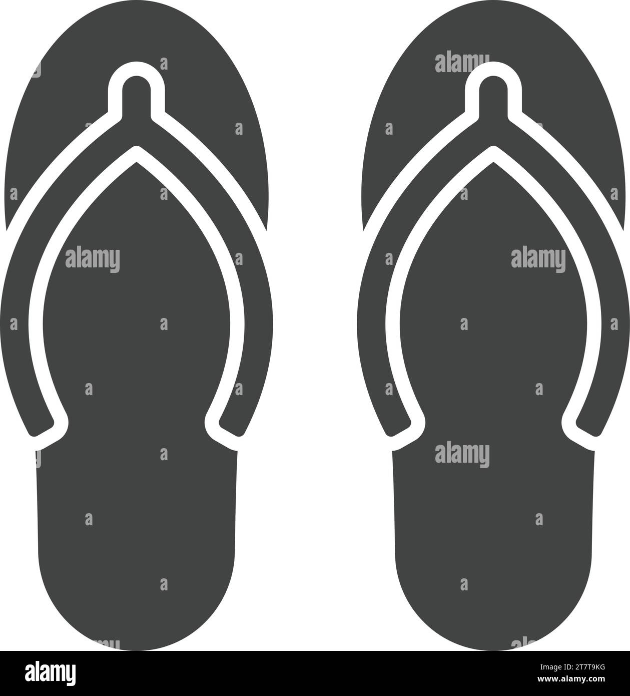 Summer beach slippers in Black and White Stock Photos & Images - Alamy