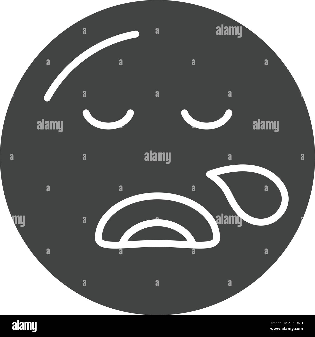Sleepy Face icon vector image Stock Vector Image & Art - Alamy