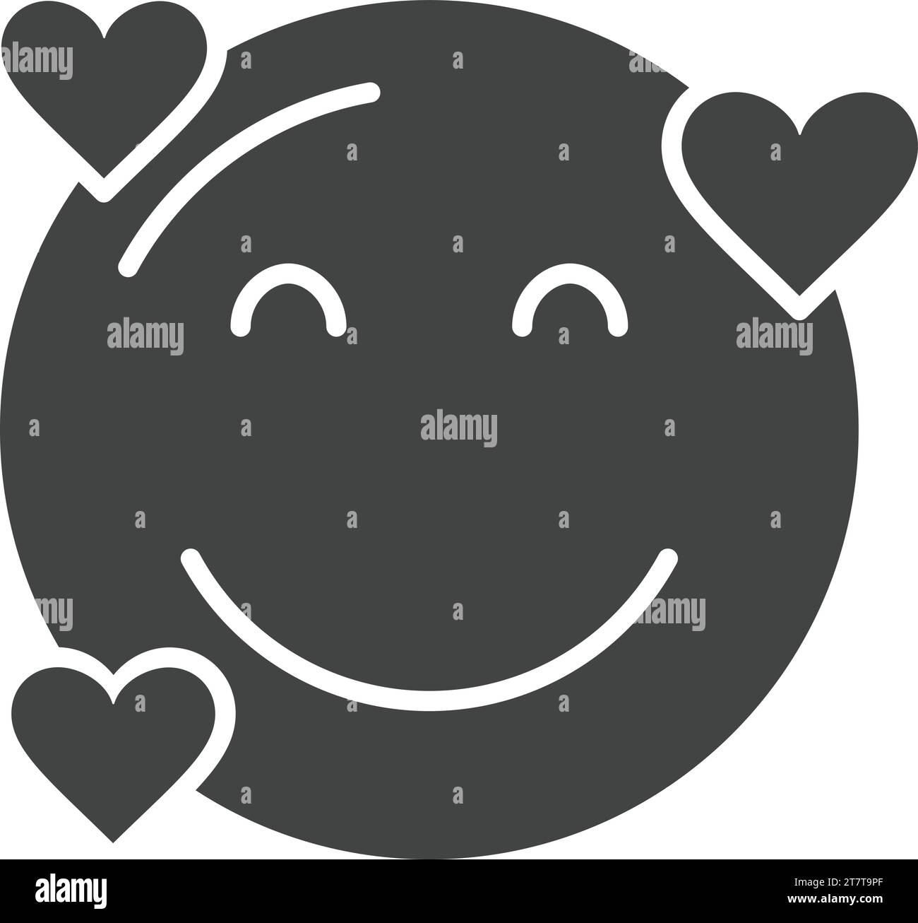 Smiling emoji line icon Black and White Stock Photos & Images - Alamy
