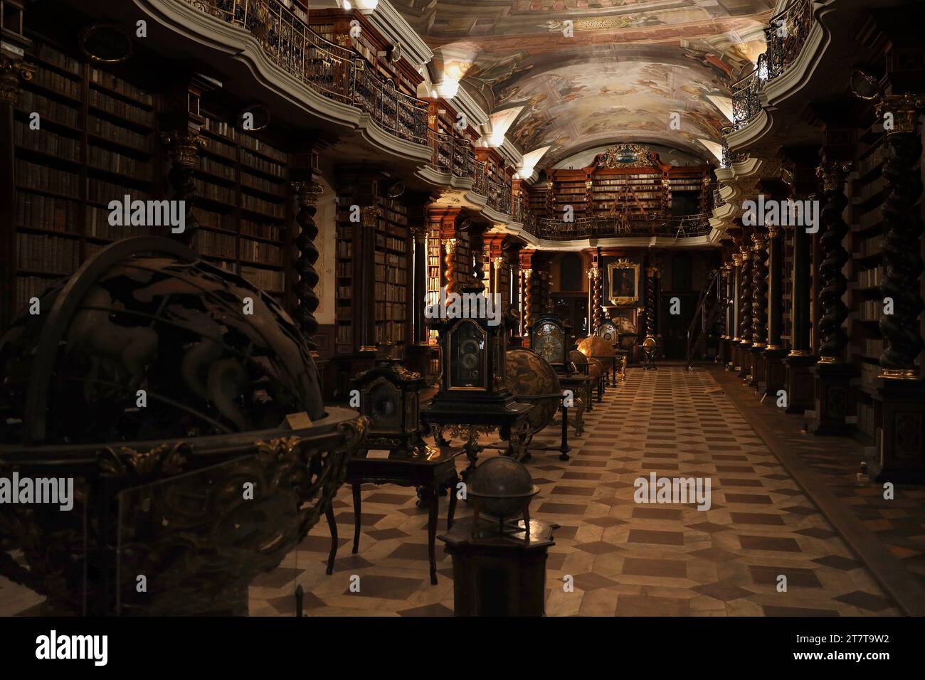 The baroque Klementinum library in Prague Stock Photo - Alamy