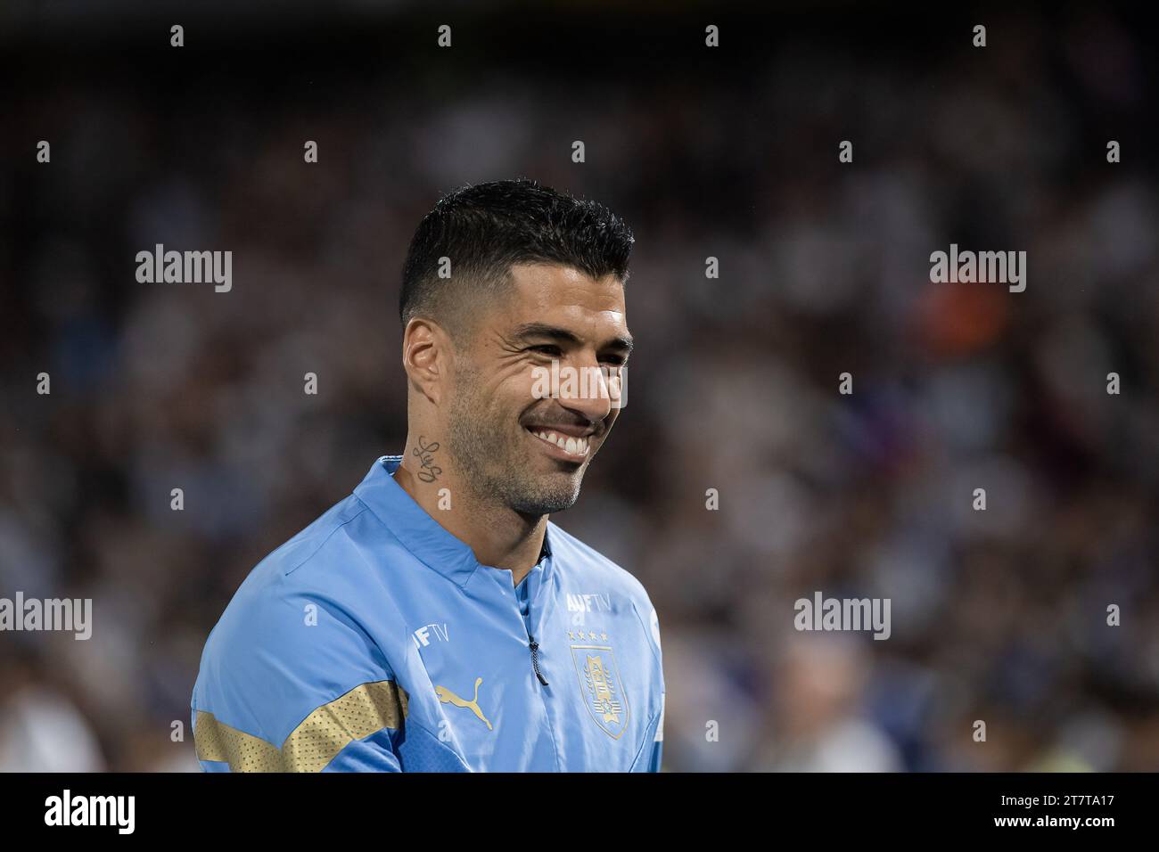 Buenos Aires, Argentina. 16th Nov, 2023. Luis Suarez of Uruguay smiles ...