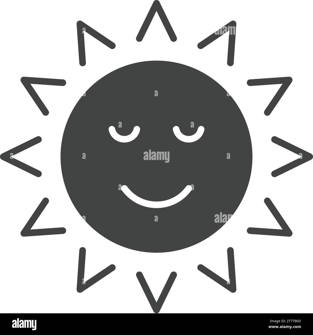 Sun with Face icon vector image Stock Vector Image & Art - Alamy