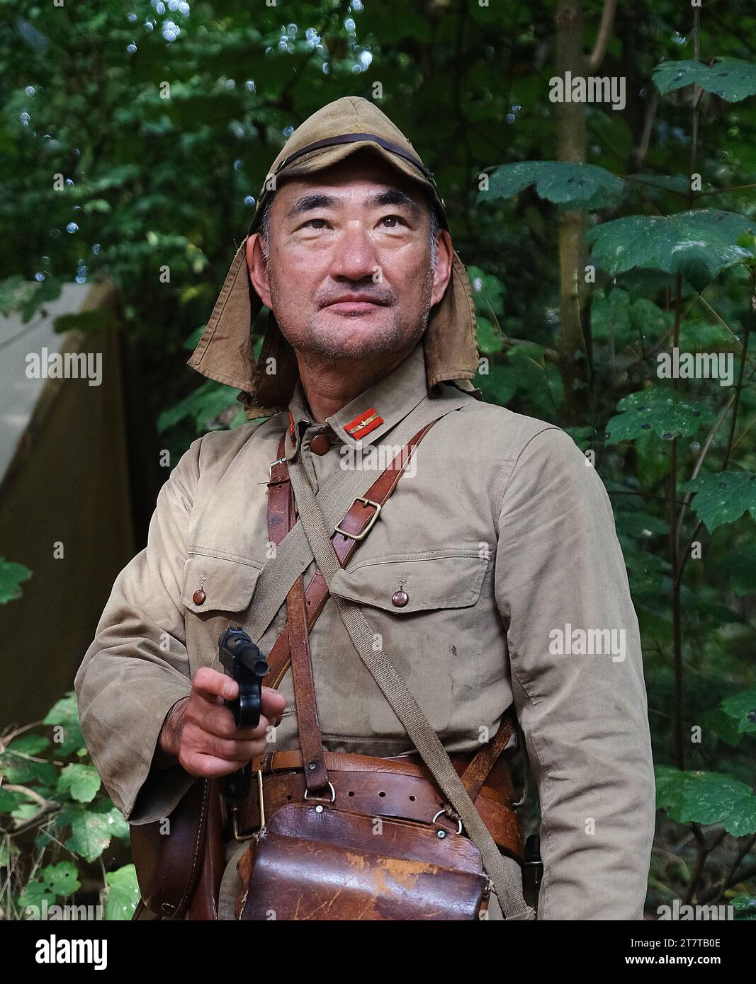 Victory Show, leicester, UK, 2023. Enactor as Japanese WW2 field ...