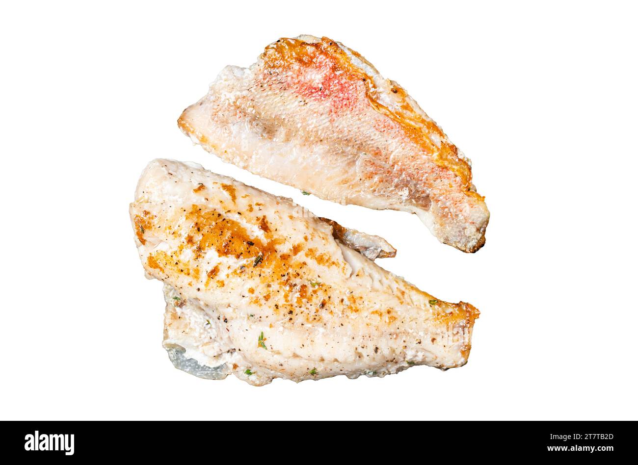 Roasted ocean red perch fillet with olive oil, thyme and spices ...