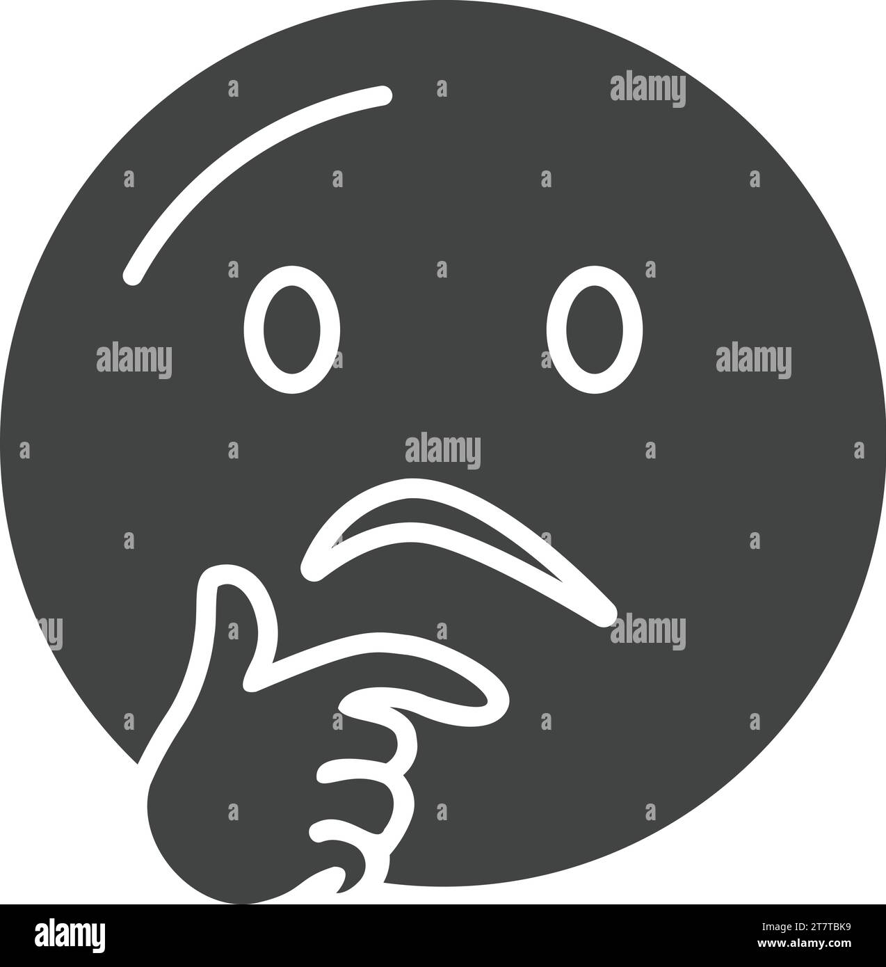 Thinking Face icon vector image Stock Vector Image & Art - Alamy
