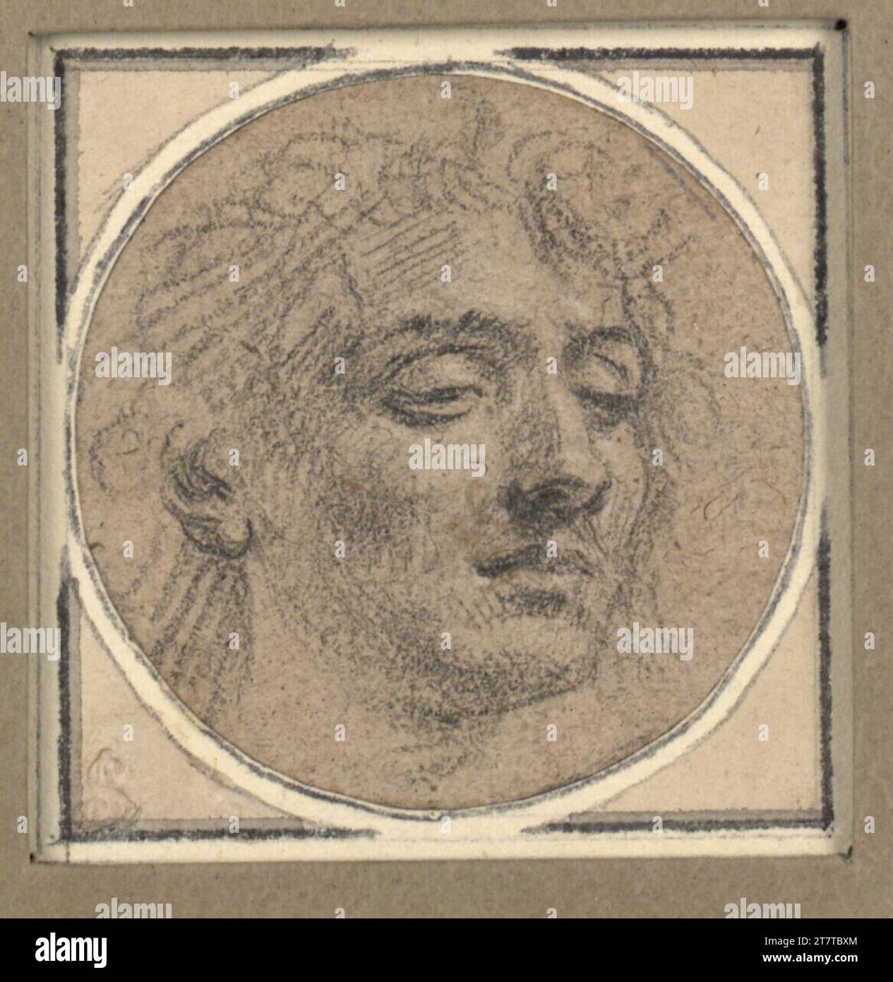 Gabriel Metsu Head of a young man with a lowered look, in a three ...