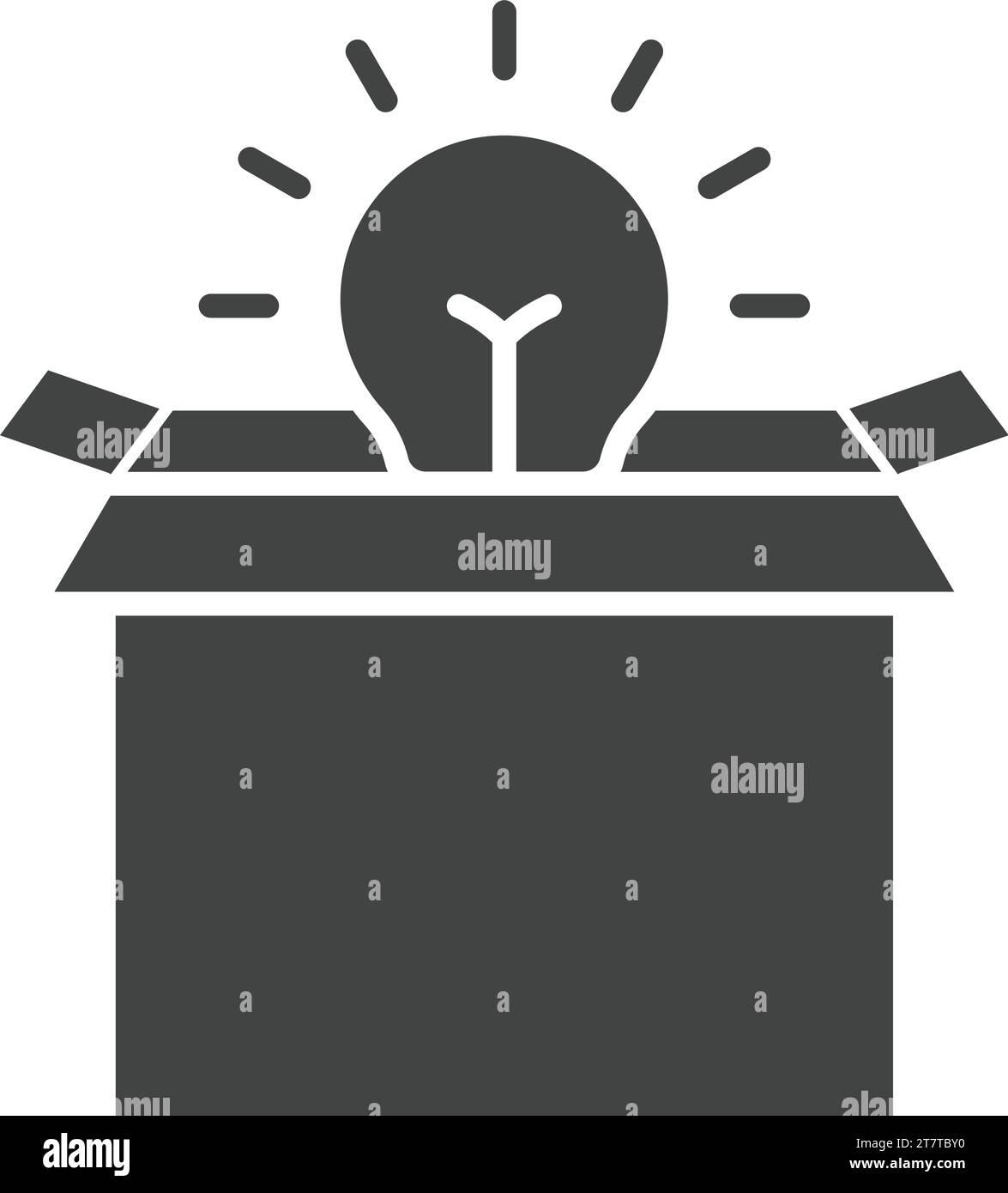 Think Out of the Box icon vector image Stock Vector Image & Art - Alamy