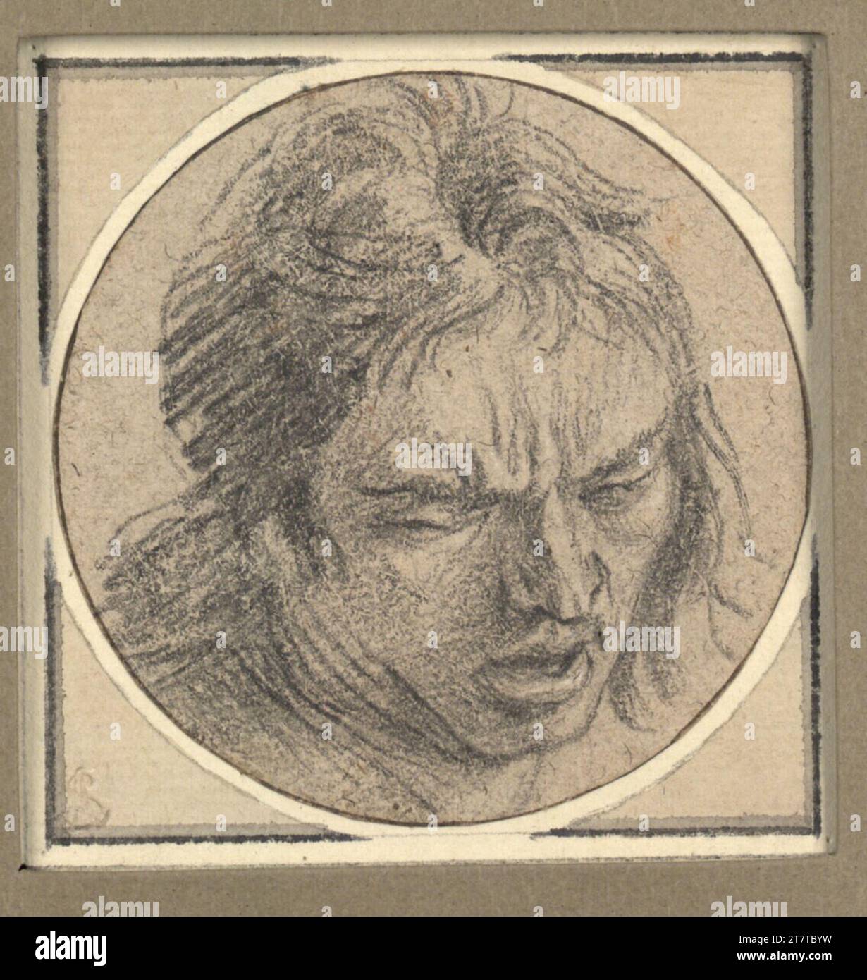 Gabriel Metsu Head of a young man with the expression of the anger and ...