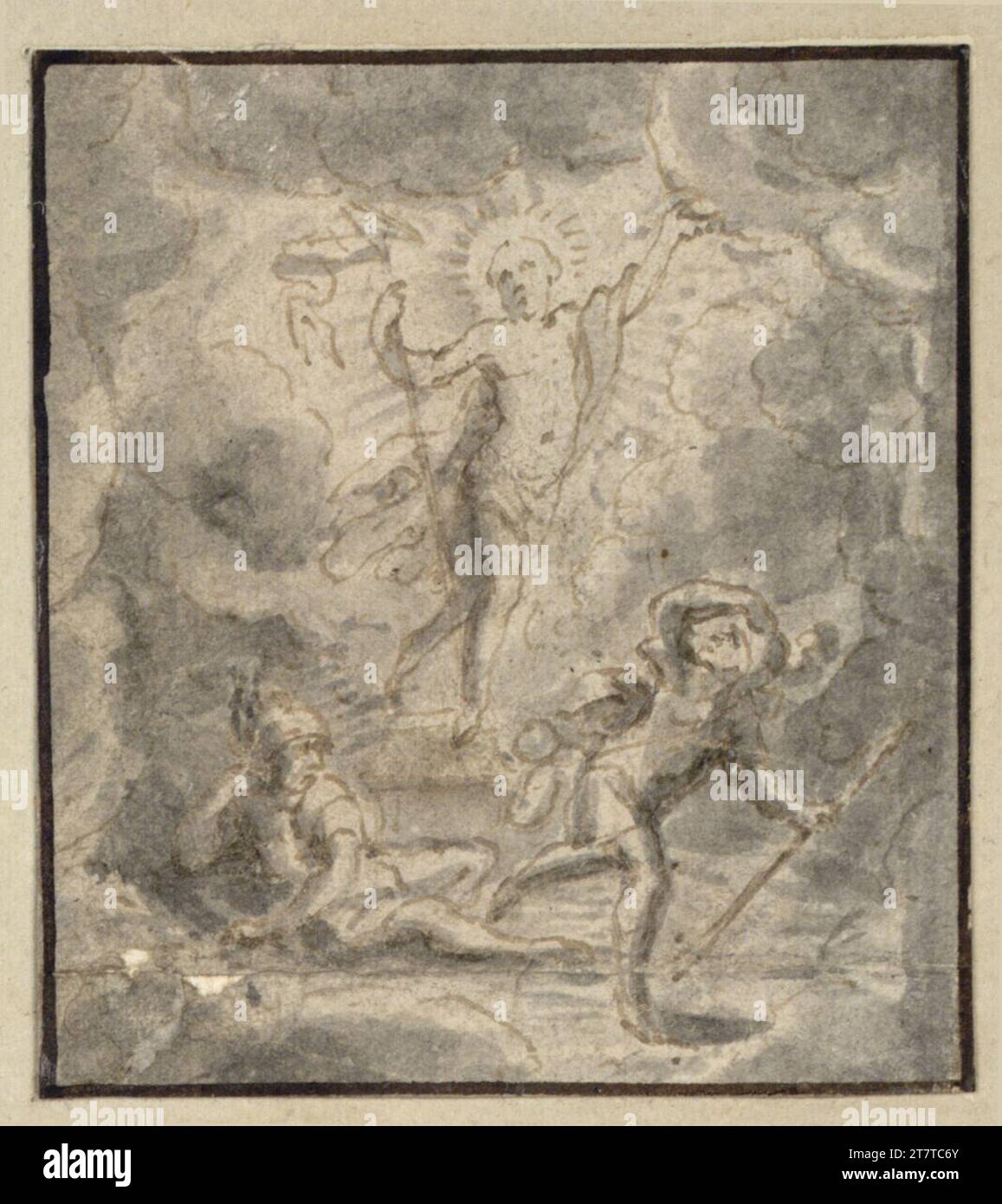 Abraham van Diepenbeeck Resurrection. Feder in brown, brush in gray ...