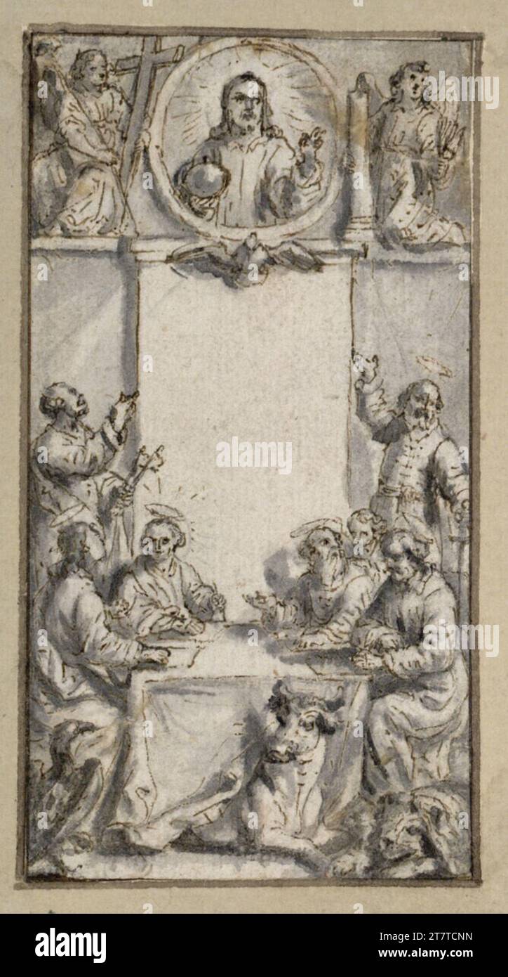 Abraham van Diepenbeeck The four evangelists at a table - behind it ...