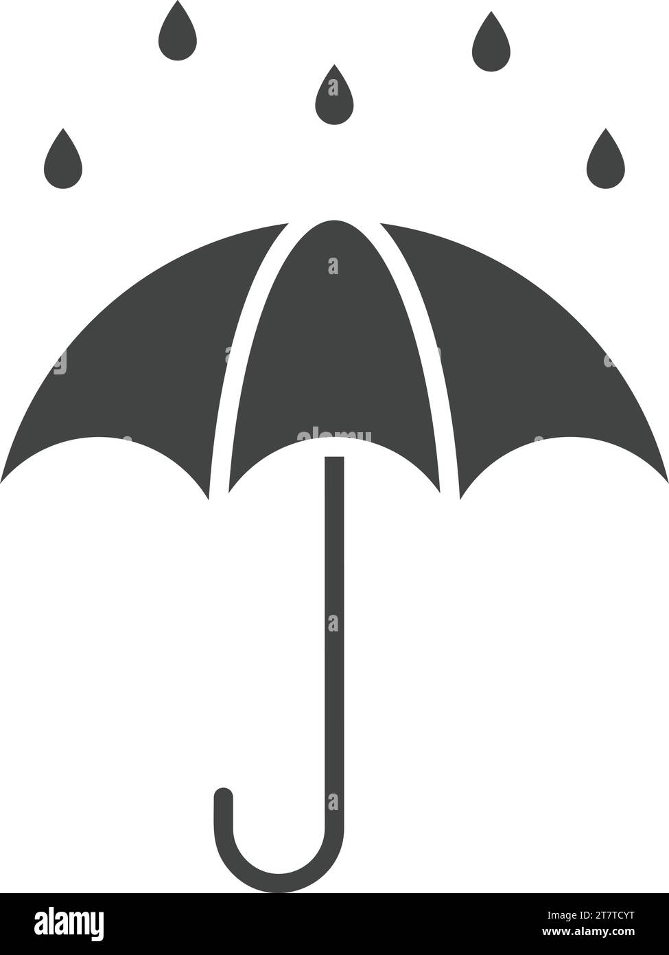Umbrella with Rain Drops icon vector image Stock Vector Image & Art - Alamy