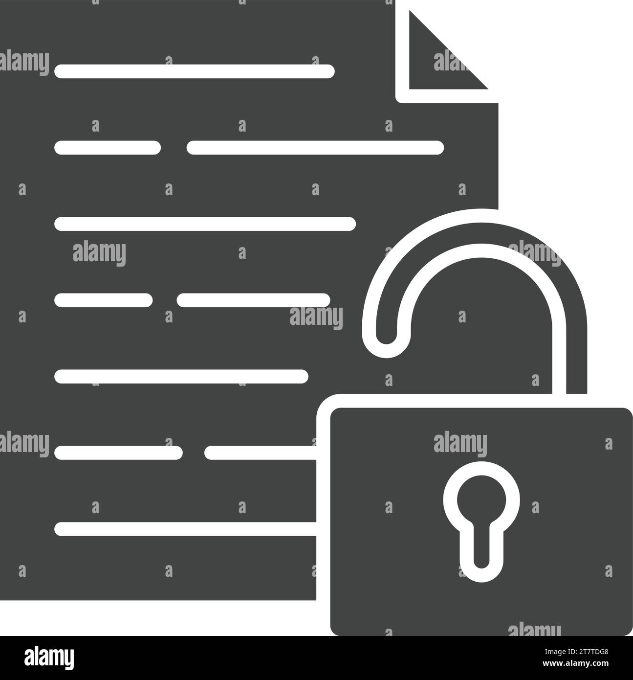 Unlock Documents icon vector image Stock Vector Image & Art - Alamy