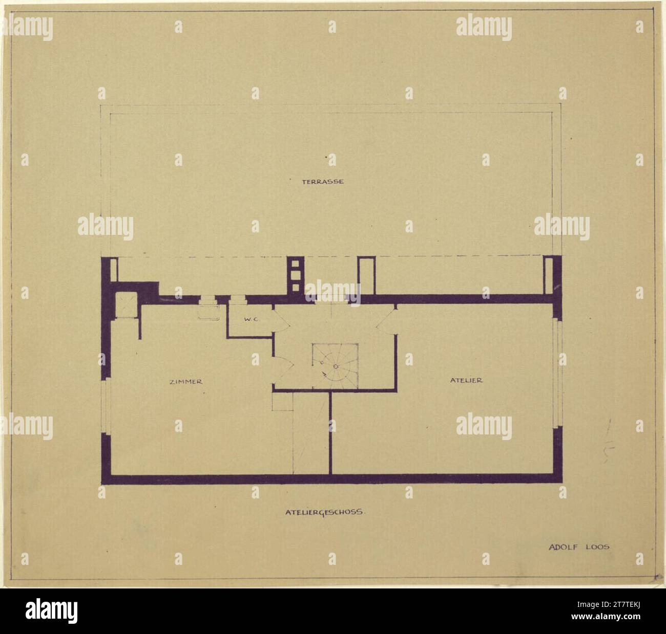 Adolf Loos (Entwerfer in) Haus Hans and Anny Moller, Vienna XVIII ...