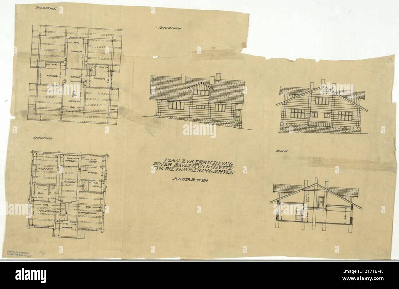 Adolf Loos (Entwerfer in) Line management hut for the Black Forest ...