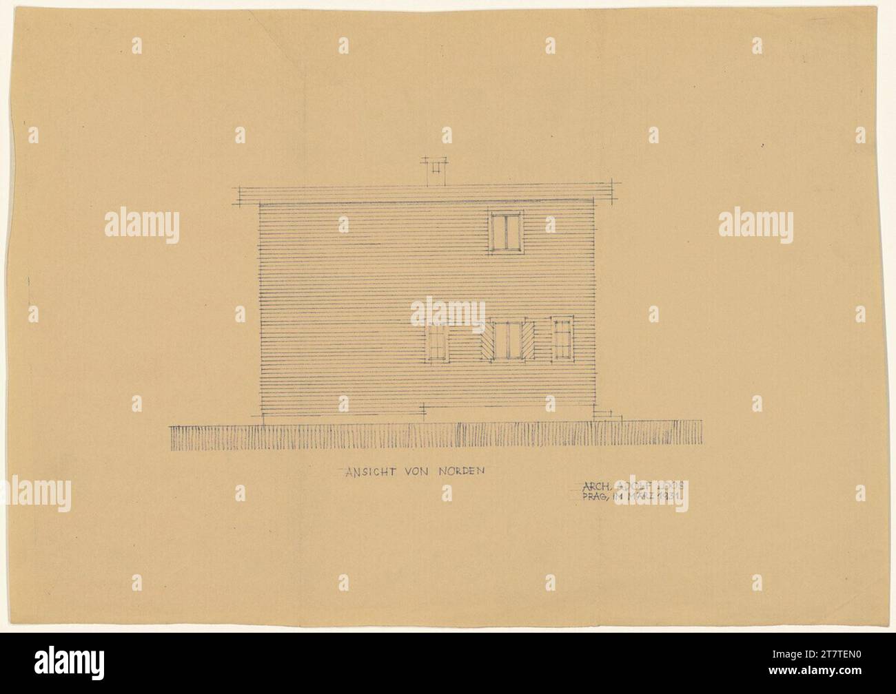Adolf Loos (Entwerfer in) House Mitzi Schnabl, Vienna XXII., Flachsweg ...