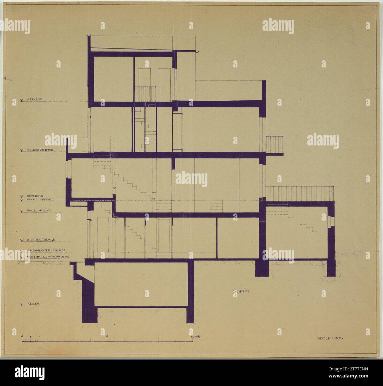 Adolf Loos (Entwerfer in) Haus Hans and Anny Moller, Vienna XVIII ...