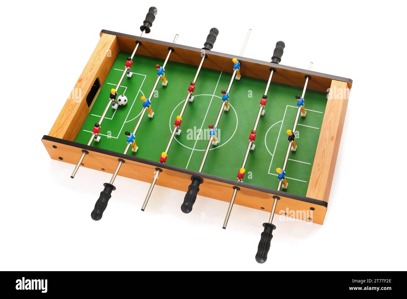 Table football game isolated on white background Stock Photo - Alamy
