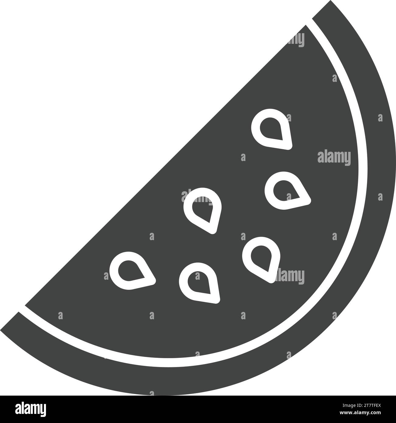 Watermelon slice icon vector image Stock Vector Image & Art - Alamy